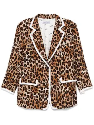 ROWEN ROSE Leopard-print Blazer