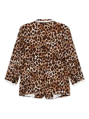 ROWEN ROSE Leopard-print Blazer