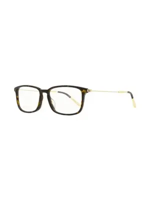 Gucci Tortoiseshell Rectangle-frame Glasses