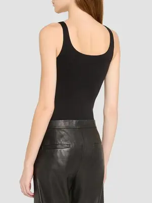 Wolford Jamaika Cotton-blend Stretch Bodysuit - Black