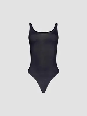 Wolford Jamaika Cotton-blend Stretch Bodysuit Deep Night