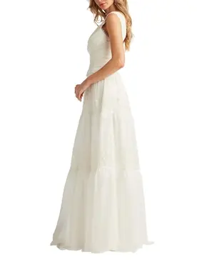 Tadashi Shoji Shiva Embroidered Tulle Gown
