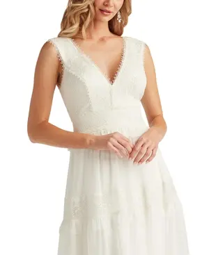 Tadashi Shoji Shiva Embroidered Tulle Gown