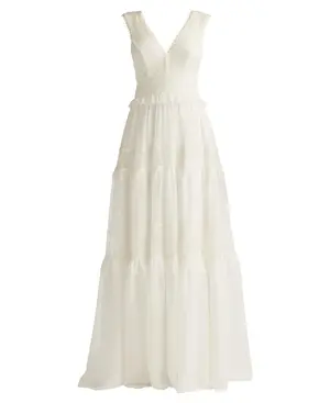 Tadashi Shoji Shiva Embroidered Tulle Gown