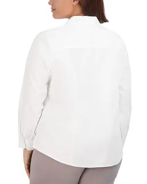 Foxcroft Dianna Long Sleeve Shirt - White