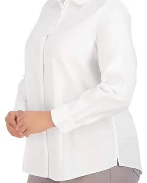Foxcroft Dianna Long Sleeve Shirt - White