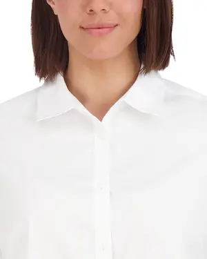 Foxcroft Dianna Long Sleeve Shirt - White