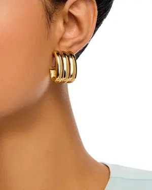 Roberto Coin 18k Yellow Oro Classic Hoop Earrings - Gold