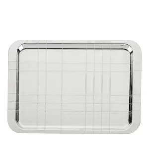 Christofle Graphik Silverplated Tray Medium, 8 X 12