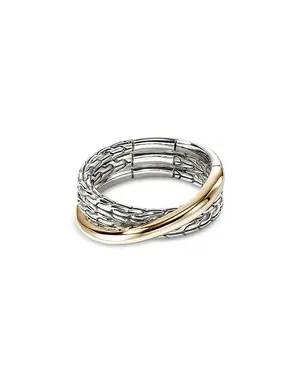 John Hardy Jh Essentials Crossover Ring - Silver/gold