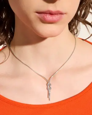John Hardy 14k Yellow Gold & Sterling Love Knot Lariat Necklace