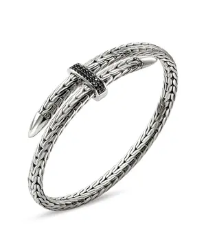 John Hardy Sterling Silver Spear Flex Bracelet - Black/silver