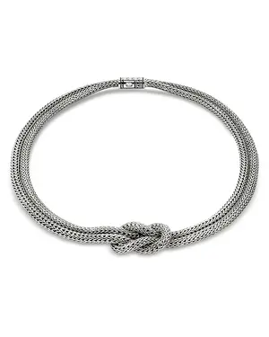 John Hardy Sterling Love Knot Necklace - Silver