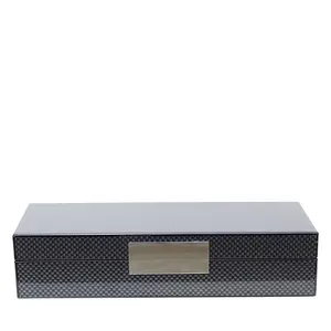 ADDISON ROSS Carbon Fibre Lacquered Box With Silver - Gray