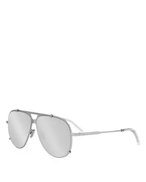 Dior DiorBlackSuit A3U Pilot Sunglasses Palladium/smoke