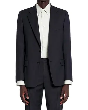 LANVIN Single-breasted Flap Pockets Jacket - Black