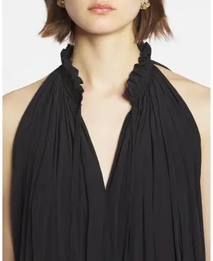 LANVIN Short Dress With Ruffles - Black