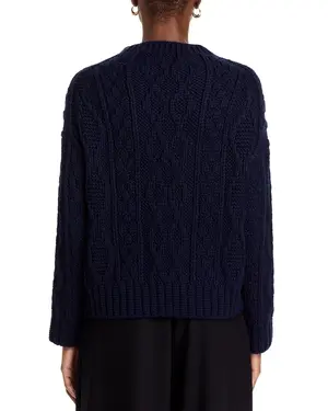 Vince Textured Cable Knit Funnel Neck Sweater