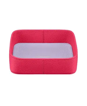 MAISON DE SABRE Leather Catchall Tray - Fuchsia Lavender