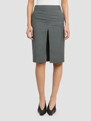 ARMARIUM Slit Wool Pencil Skirt