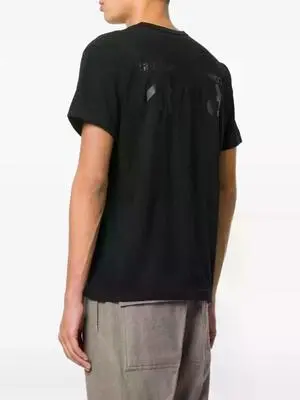 Play Comme Des Garcon Logo Print Cotton T-shirt - Black