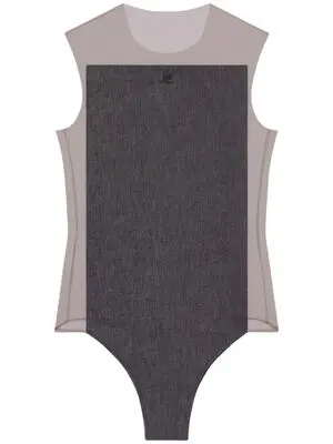 COURREGES Illusion Bodysuit - Brown
