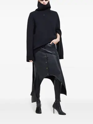 COURREGES Oversized Mock-neck Sweater - Black