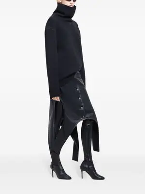 COURREGES Oversized Mock-neck Sweater - Black
