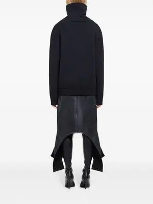 COURREGES Oversized Mock-neck Sweater - Black