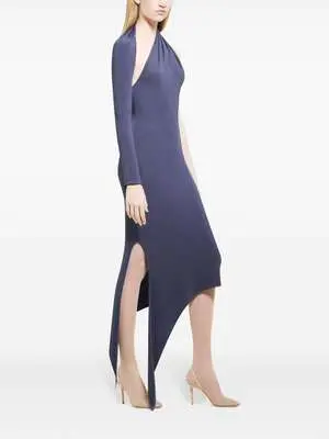 COURREGES Slash Crepe Maxi Dress