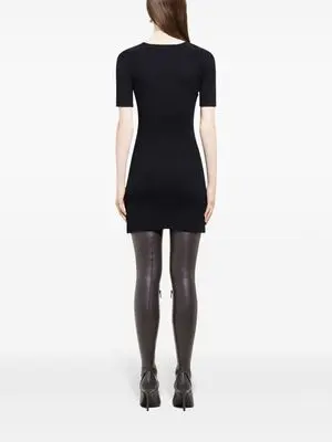 COURREGES Slash Ribbed Knit Dress