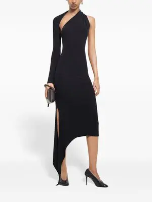 COURREGES Slash Crepe Maxi Dress