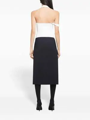 COURREGES Asymmetric Ribbed-knit Tank Top