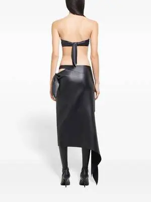 COURREGES Knot Leather Bra Top
