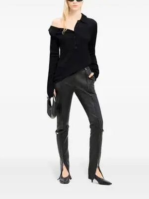 COURREGES Multi-button Polo Sweater - Black