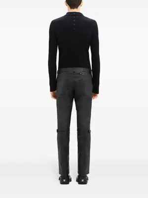 COURREGES Multi-button Polo Sweater - Black