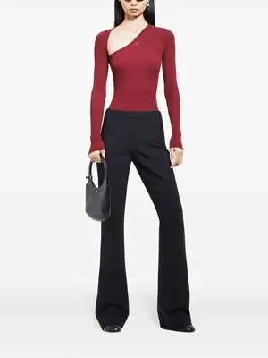 COURREGES Slash Ribbed Knit Top