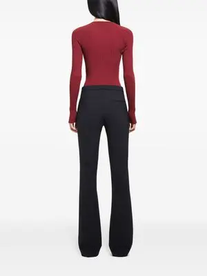 COURREGES Slash Ribbed Knit Top