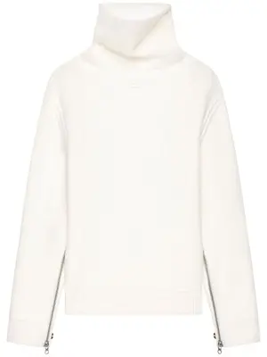 COURREGES Oversized Mock-neck Sweater - Neutrals