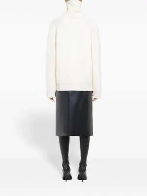 COURREGES Oversized Mock-neck Sweater - Neutrals