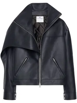 COURREGES Oversized Leather Jacket