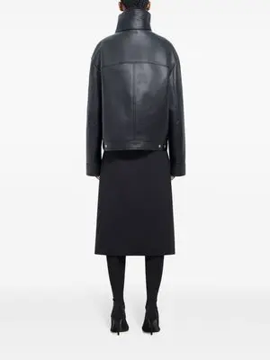 COURREGES Oversized Leather Jacket
