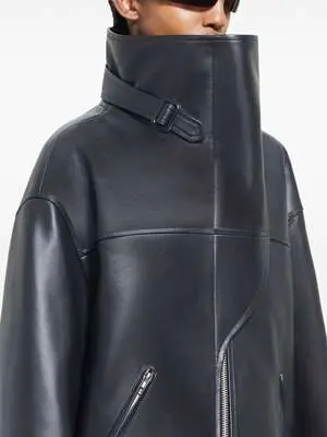 COURREGES Oversized Leather Jacket