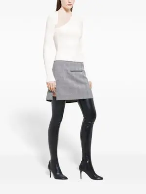 COURREGES Slash Ribbed-knit Top