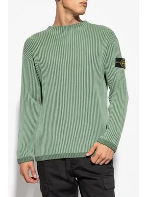 Stone Island Ribbed Virgin Wool Jumper