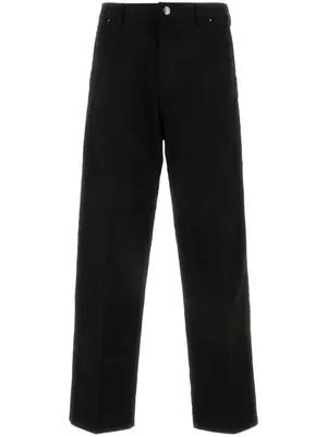Moncler Stretch-cotton Trousers - Black