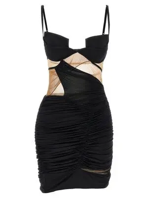 NENSI DOJAKA Nensi Dojaka Drapped Mini Dress - Black