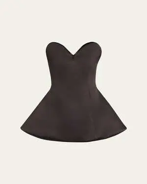 Marc Jacobs Strapless Sculptural Mini Flared Dress