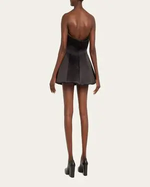 Marc Jacobs Strapless Sculptural Mini Flared Dress