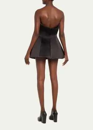 Marc Jacobs Strapless Sculptural Mini Flared Dress